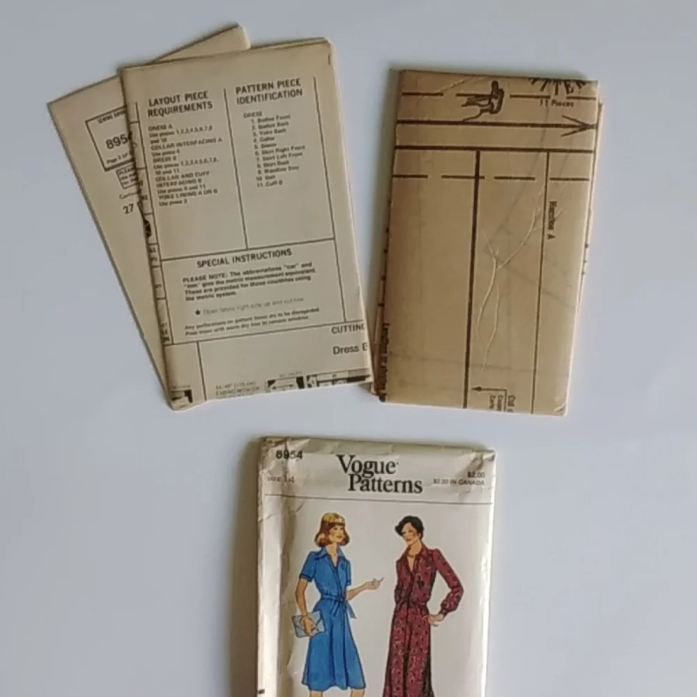 Vogue | Dresses | Vogue Sz 4 8954 Short Long Vintage 197s Dress Pattern ...